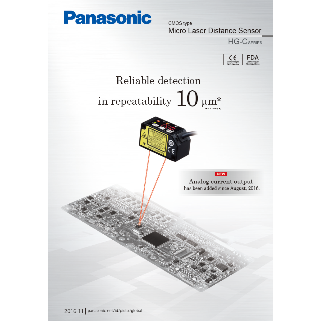CMOS type Micro Laser Distance Sensor HG-C（Panasonic Industrial Devices ...