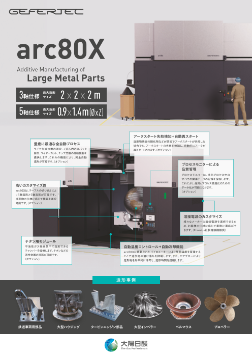 大型金属パーツを自由な形で。大型部品製造の最短ルート【金属3Dプリンター】（大陽日酸株式会社）のカタログ無料ダウンロード | Apérza ...