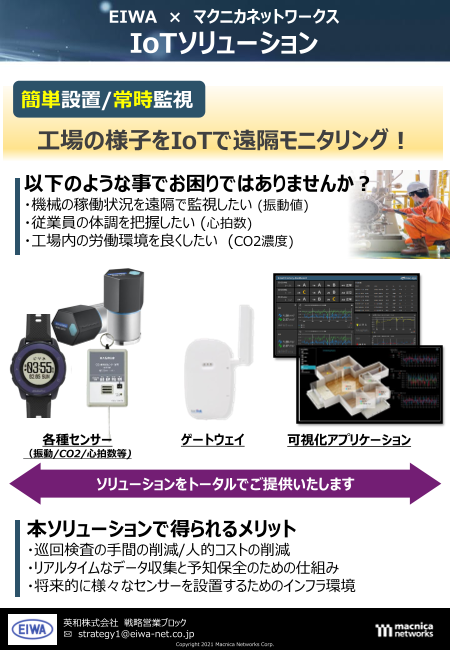 設備、空気、社員の安全管理をまるっとスマートに！【マクニカLPWAソリューション】（英和株式会社）のカタログ無料ダウンロード｜製造業向けカタログポータル Aperza Catalog（アペルザ ...