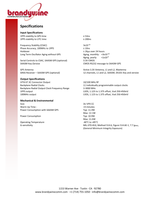BrandyWine社 3U VPX timing card（株式会社ナセル）のカタログ無料ダウンロード | Apérza Catalog ...