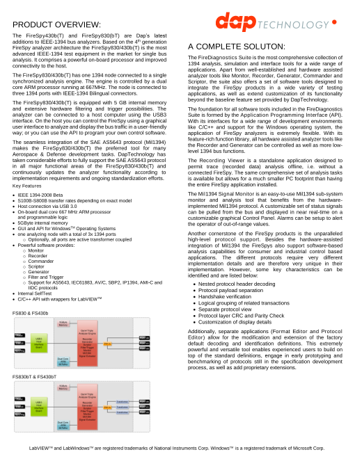 DAP社 FireSPYシングルバス シリーズ FireSpy430bT（株式会社ナセル）のカタログ無料ダウンロード | Apérza ...